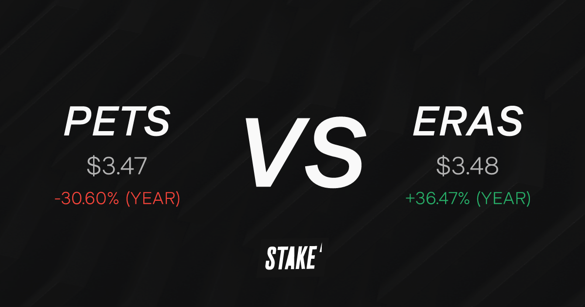 PETS vs ERAS - Compare price, market cap & more | Stake
